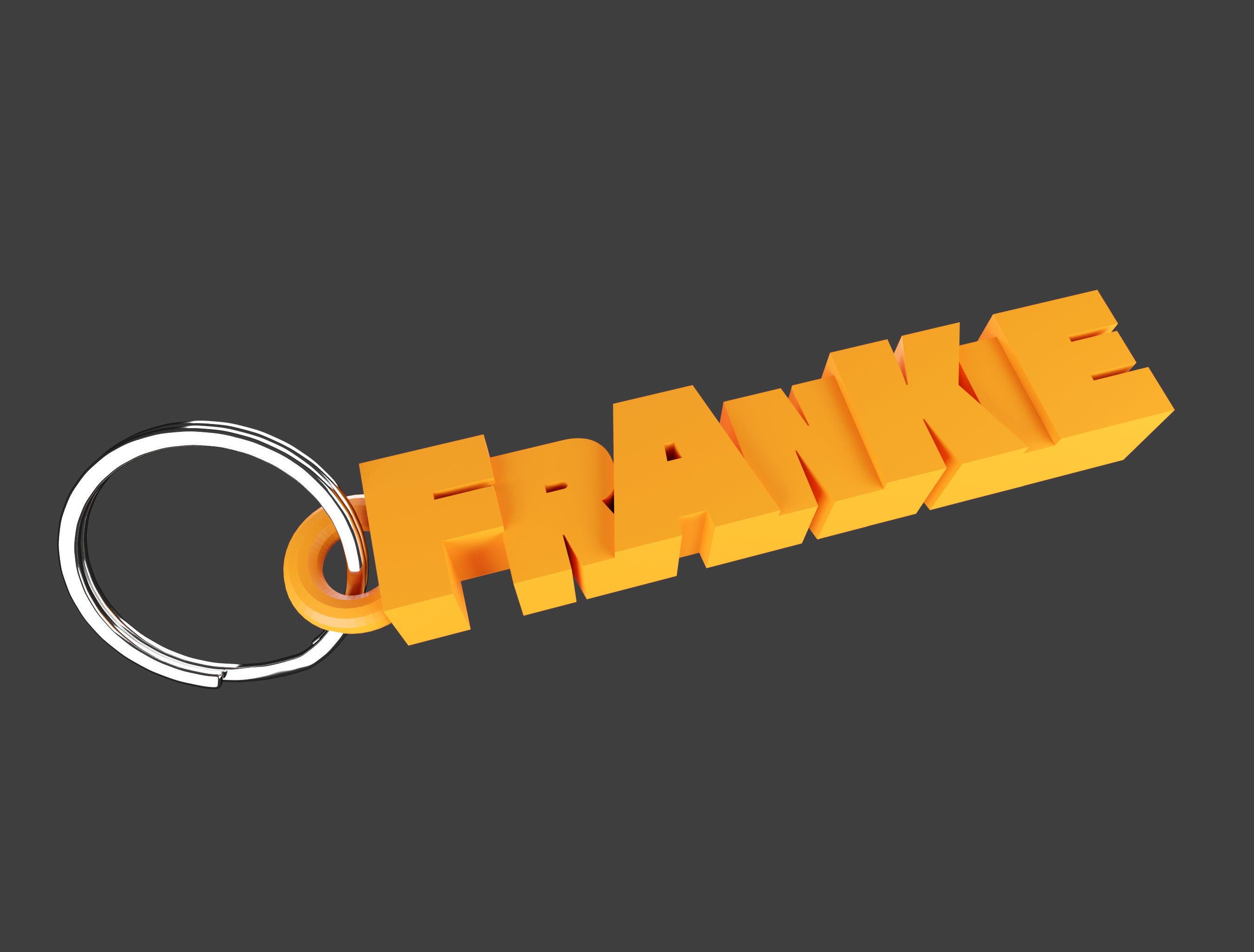 3D Printed Custom Name Text Keychain - Etsy