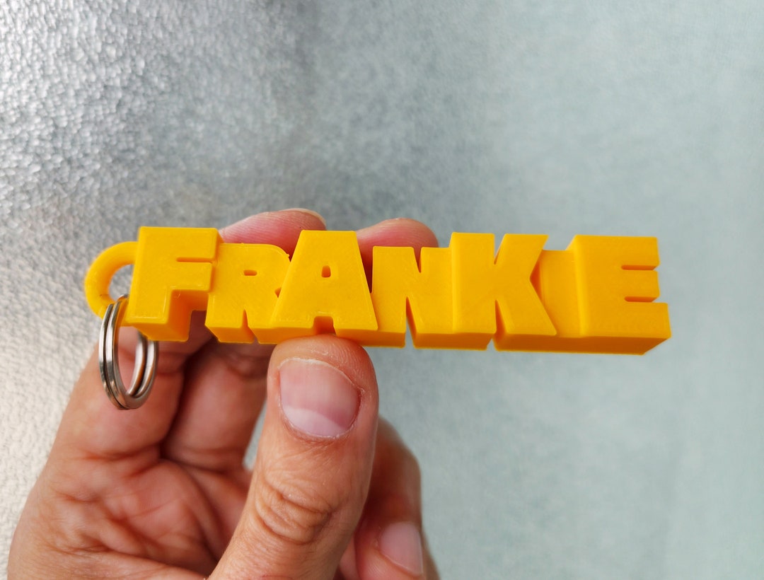 3D Printed Custom Name Text Keychain - Etsy
