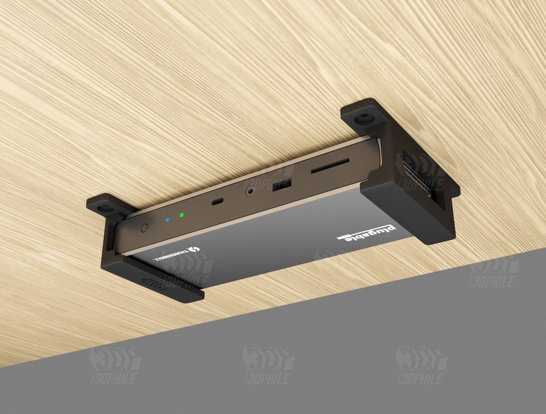 Plugable TBT4-UDX1 Thunderbolt 4 USB4 Dock Under-desk Mounting Brackets ...