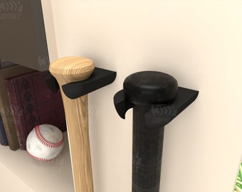 Custom Baseball Bat Holder - Wall Mount Bat Organizer - Metal ...