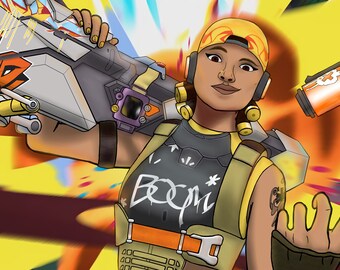 Killjoy, Raze and Fade Valorant Poster, Desktop Wallpaper 17x11 / 24x18 ...