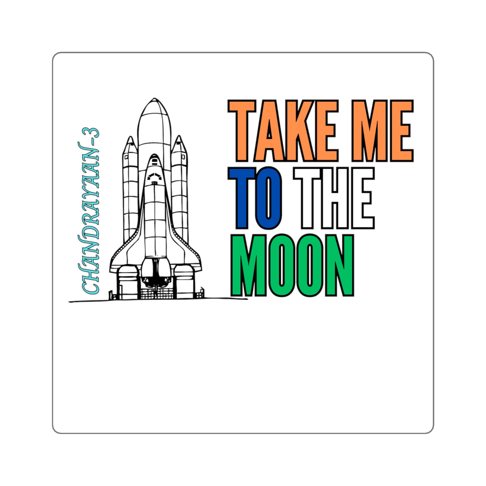 Chandrayaan- 3 Vinyl Decals, Chandrayaan-3 Sticker, India Moon Space ...