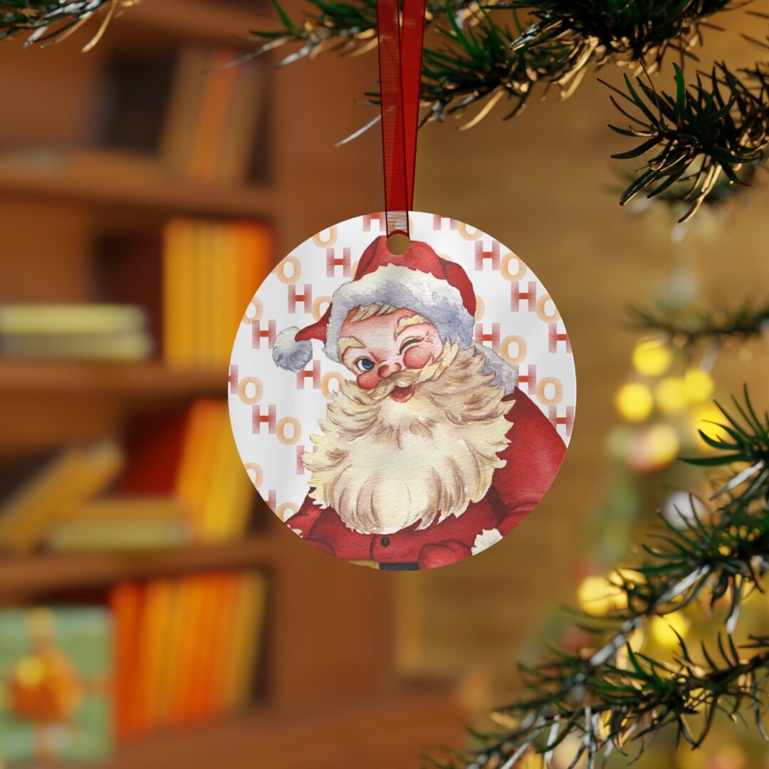 Cute METAL Santa Claus Ornaments, Santa Ornament, Vintage Santa ...
