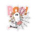 Boo Halloween Sticker: Floral Skull, Ghost, Spider Web - Etsy