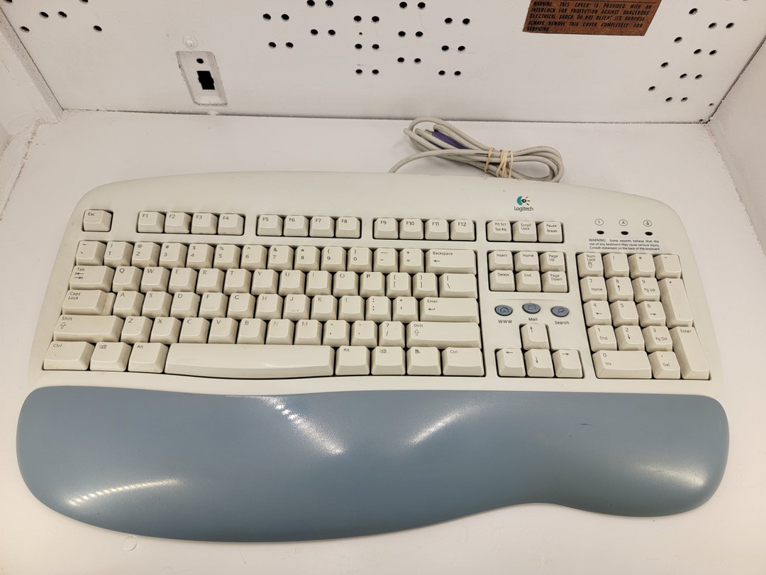 Logitech Corded Deluxe Access Keyboard With Blue Handrest PS/2 Y-SG13 ...