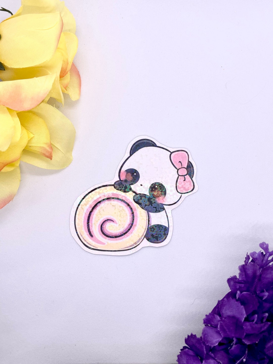 Kawaii Cute Sweet Roll Panda Vinyl Sticker Animal Stickers Laptop ...