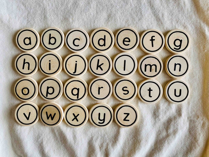 Lowercase Letters Montessori Homeschool Movable Alphabet - Etsy