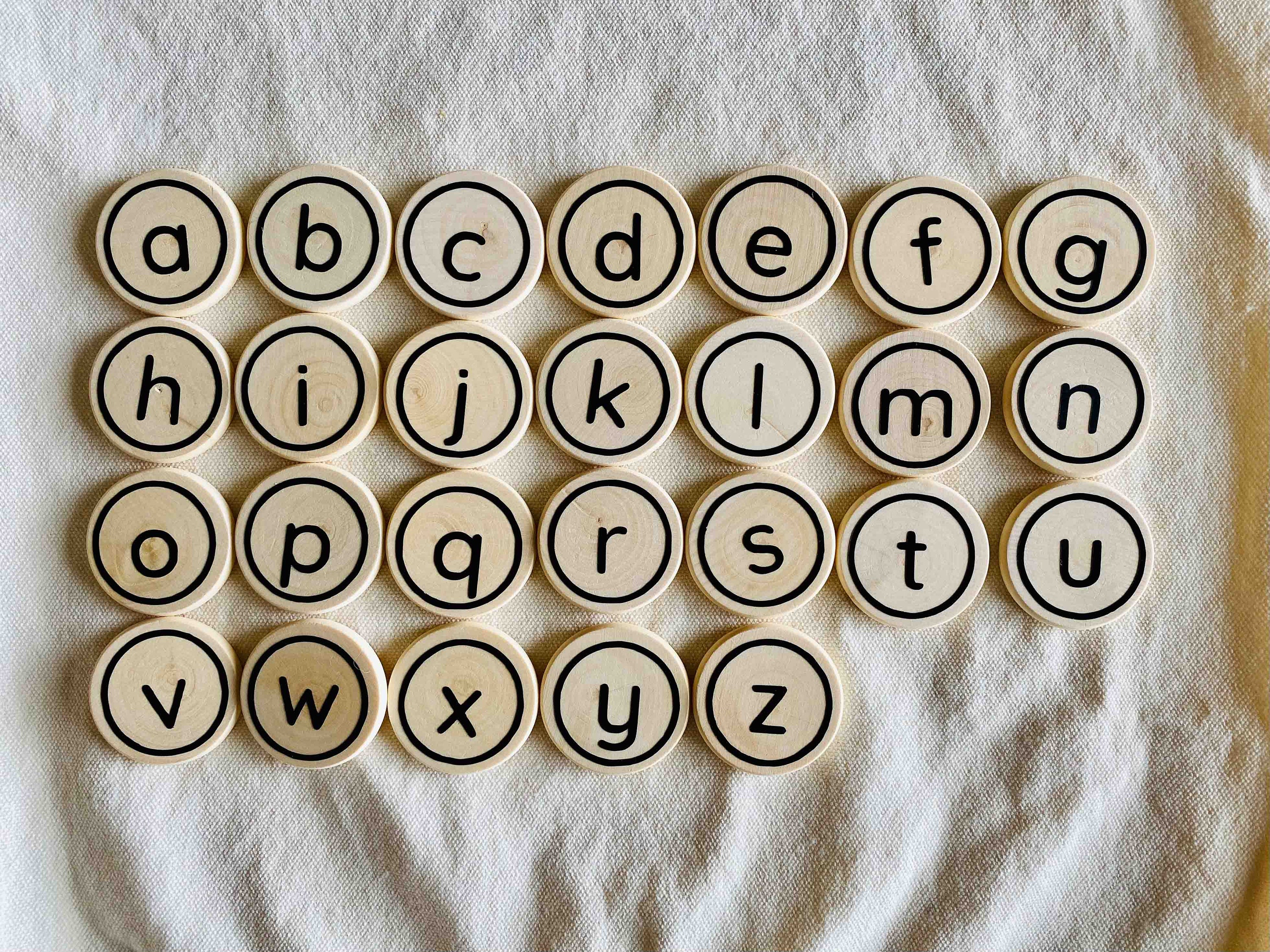 Lowercase Letters Montessori Homeschool Movable Alphabet - Etsy