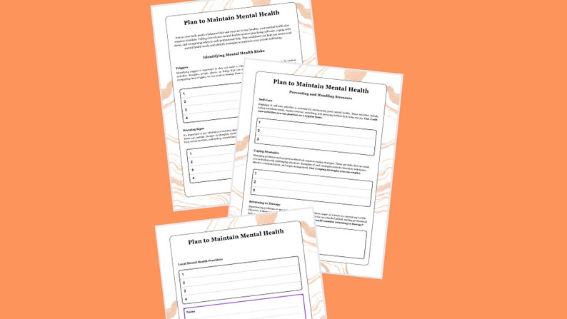 Mental Health Maintenance Plan/relapse Prevention Worksheet ...