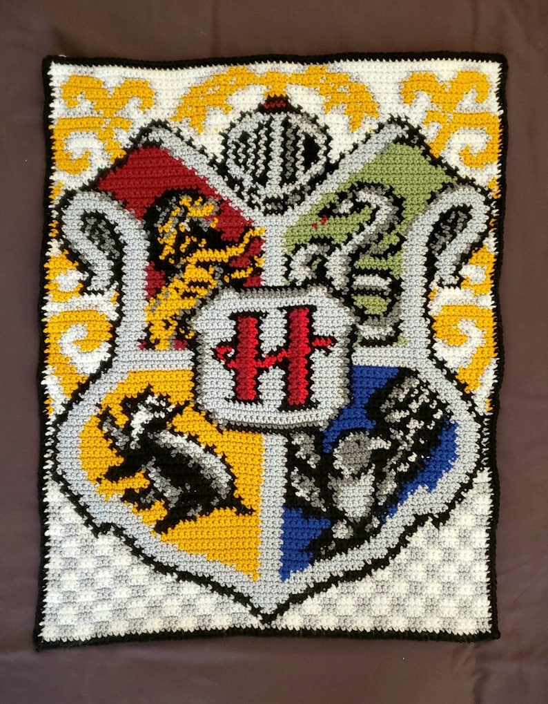 Hogwarts Crest Crochet Pattern - Etsy
