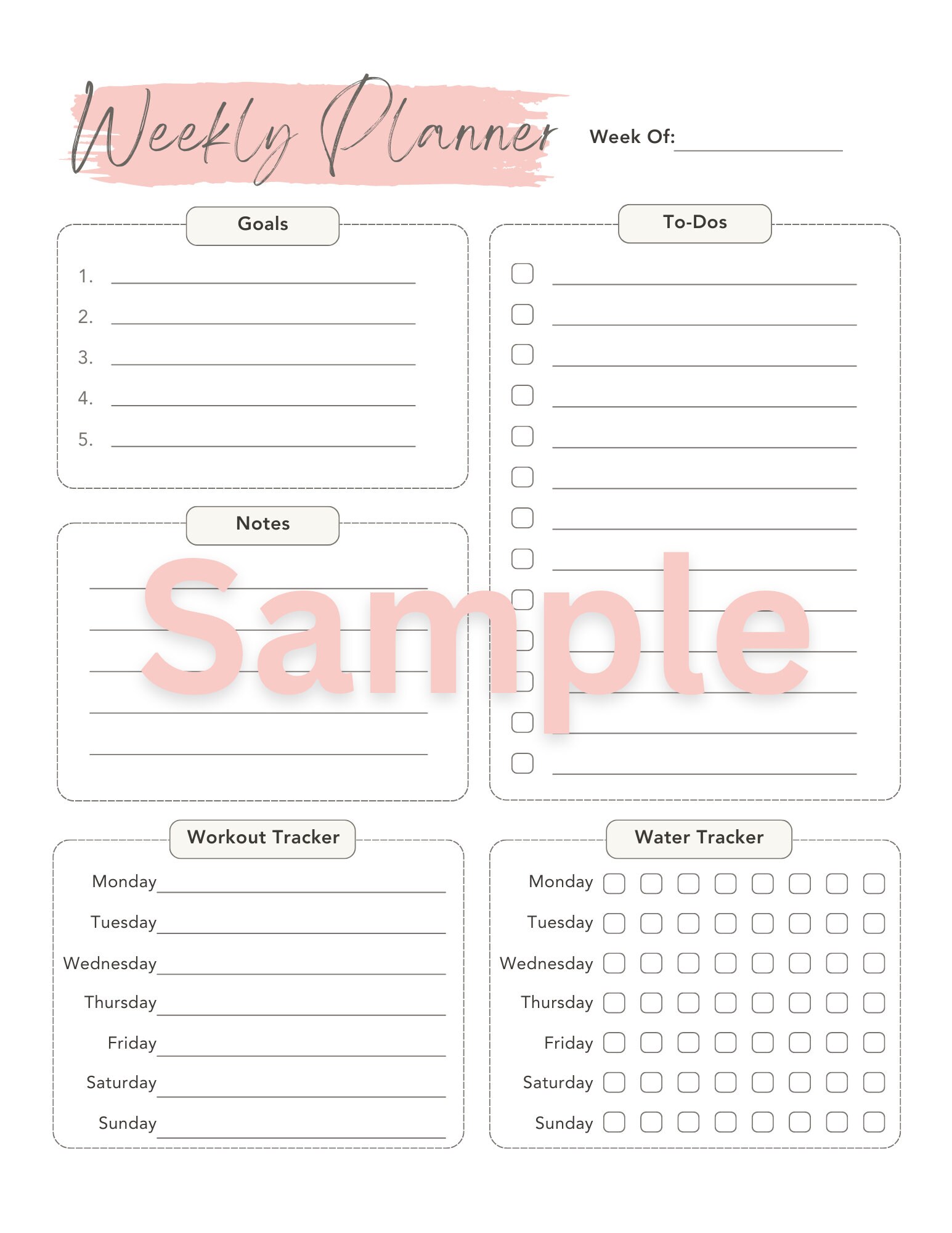 Monthly/weekly/daily Planner Pages, Instant Download Planner, Daily ...