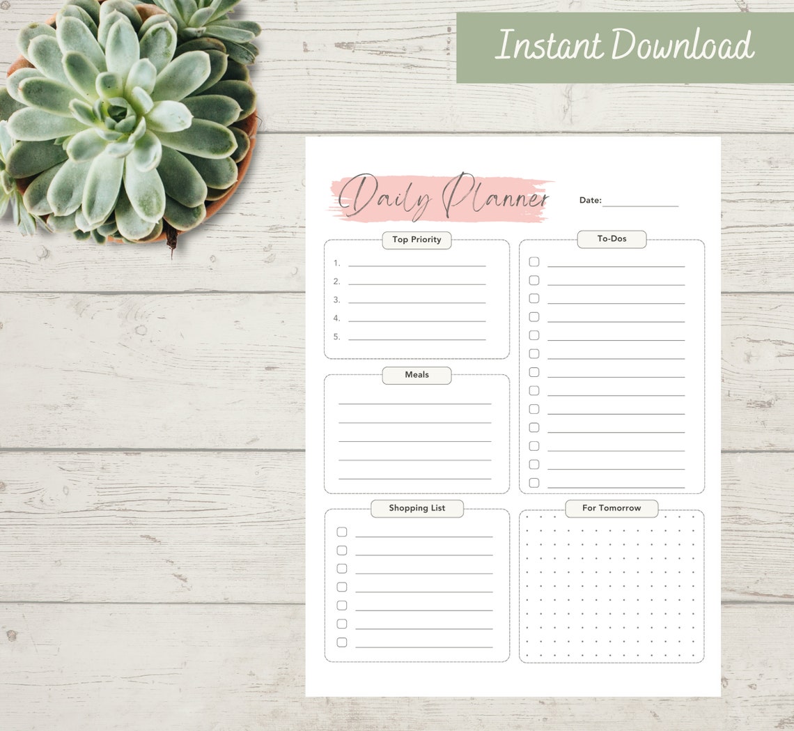 Monthly/weekly/daily Planner Pages, Instant Download Planner, Daily ...