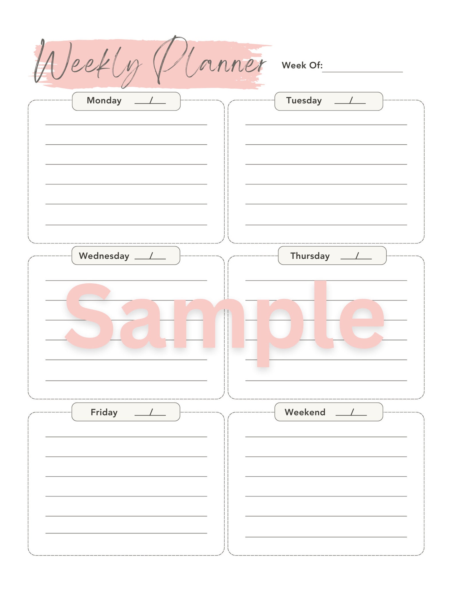 Monthly/weekly/daily Planner Pages, Instant Download Planner, Daily ...