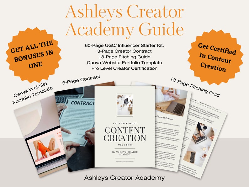 Content Creator Guide Bonuses for Influencers & UGC Creators by Ashleys ...