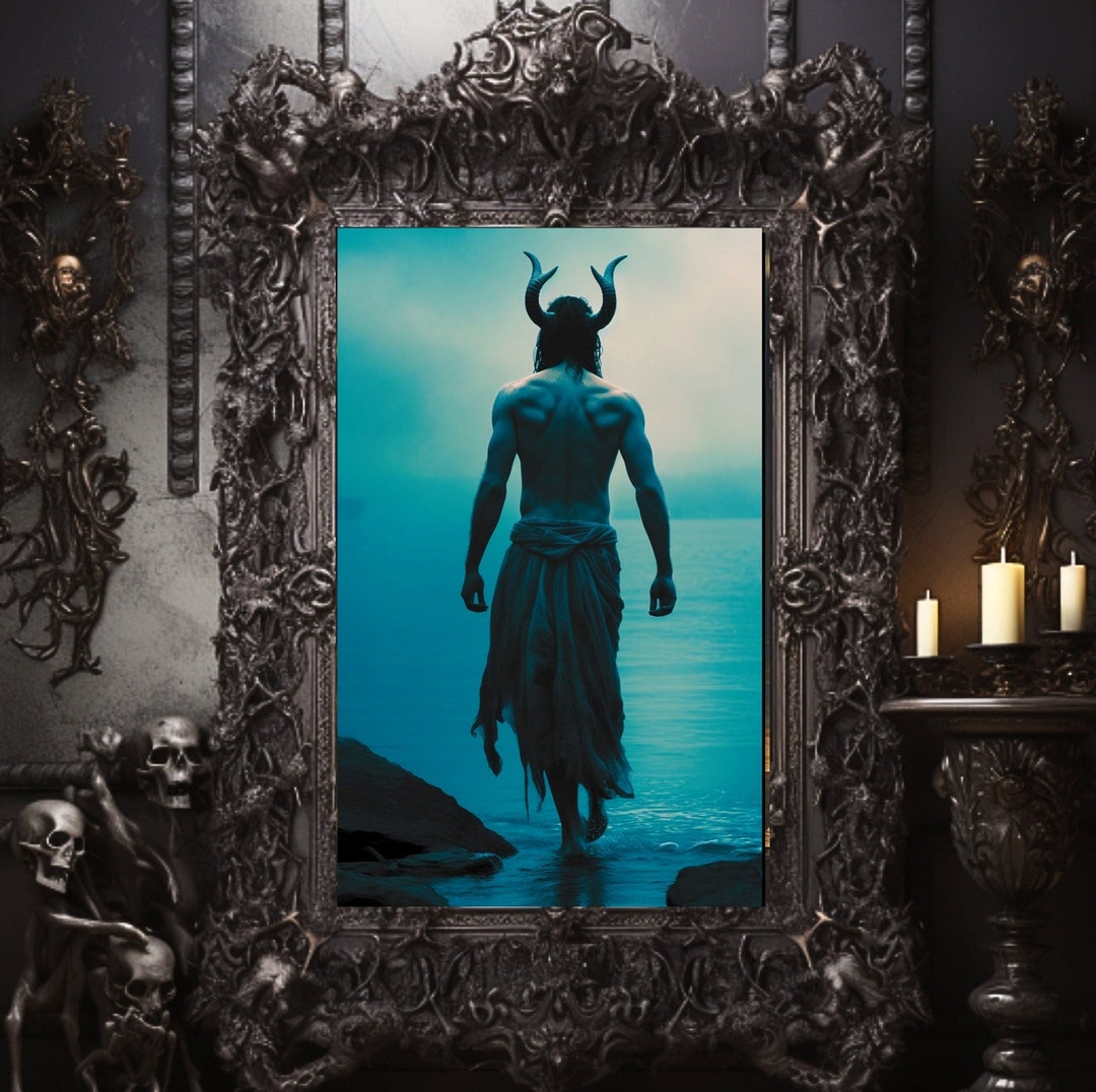 Alluring Fantasy Horned Man - Premium Fine Art Matte Poster / Fantasy ...