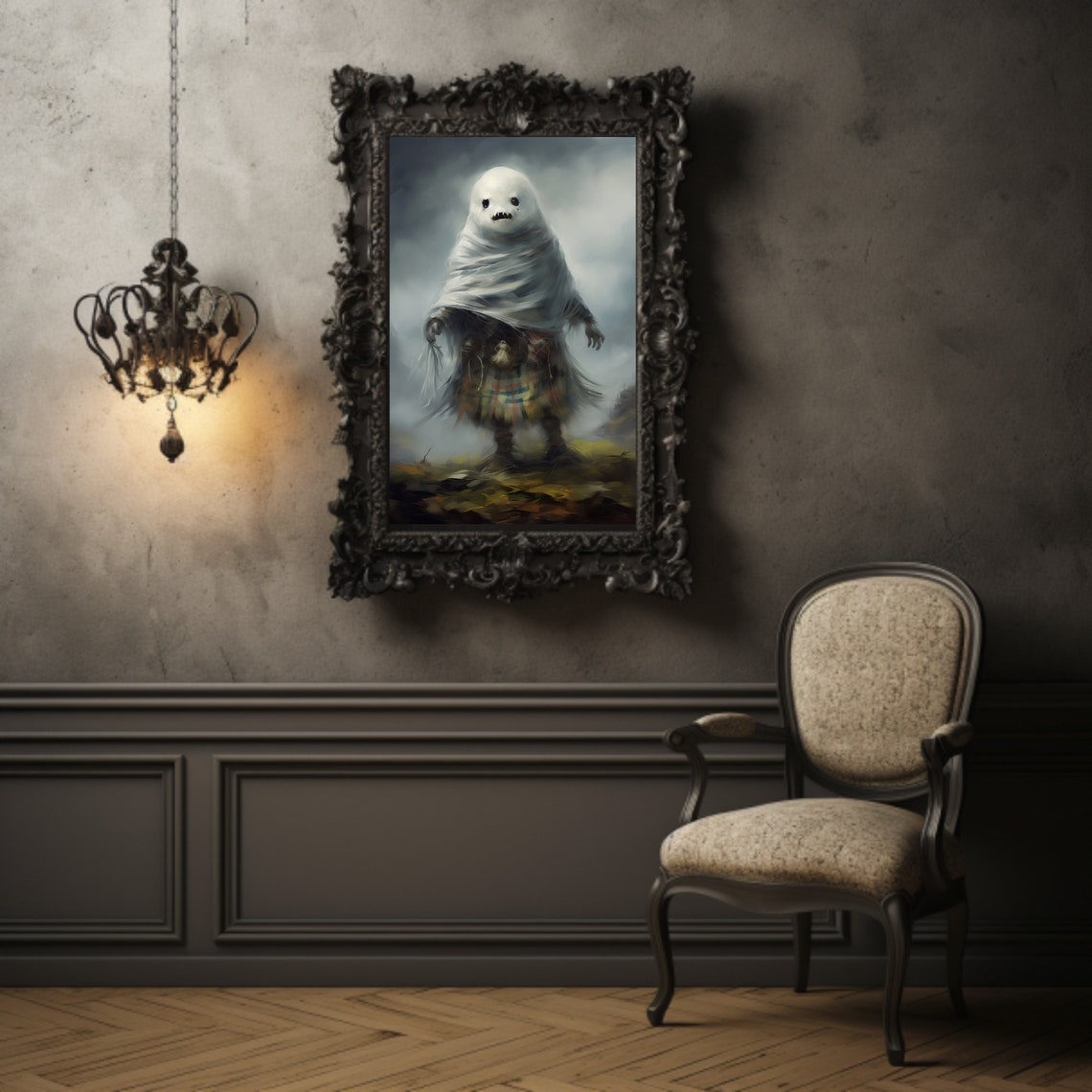 The Scottish Highlander Ghost Poster / Highland Wraith / - Etsy
