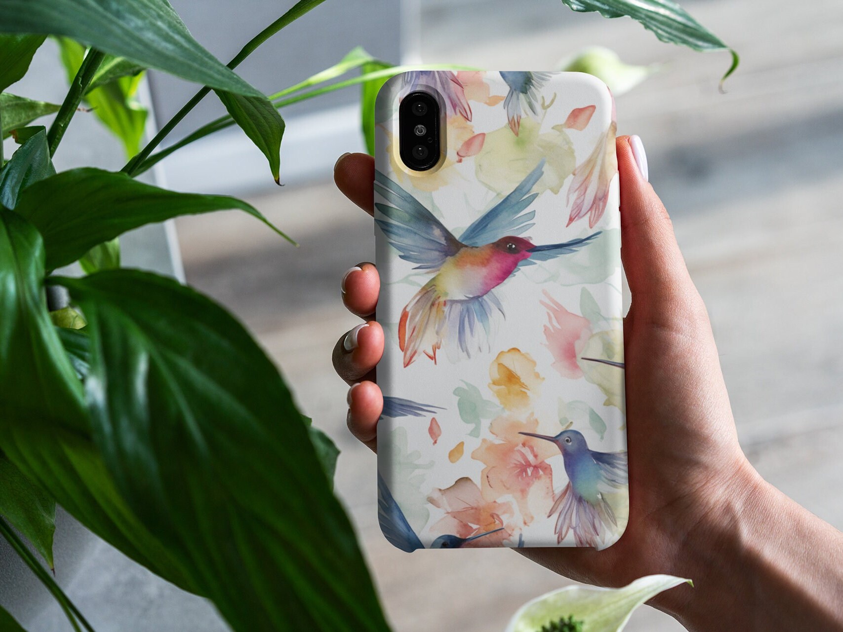 Hummingbird Phone Case Watercolor Phone Case Hummingbird Watercolor ...