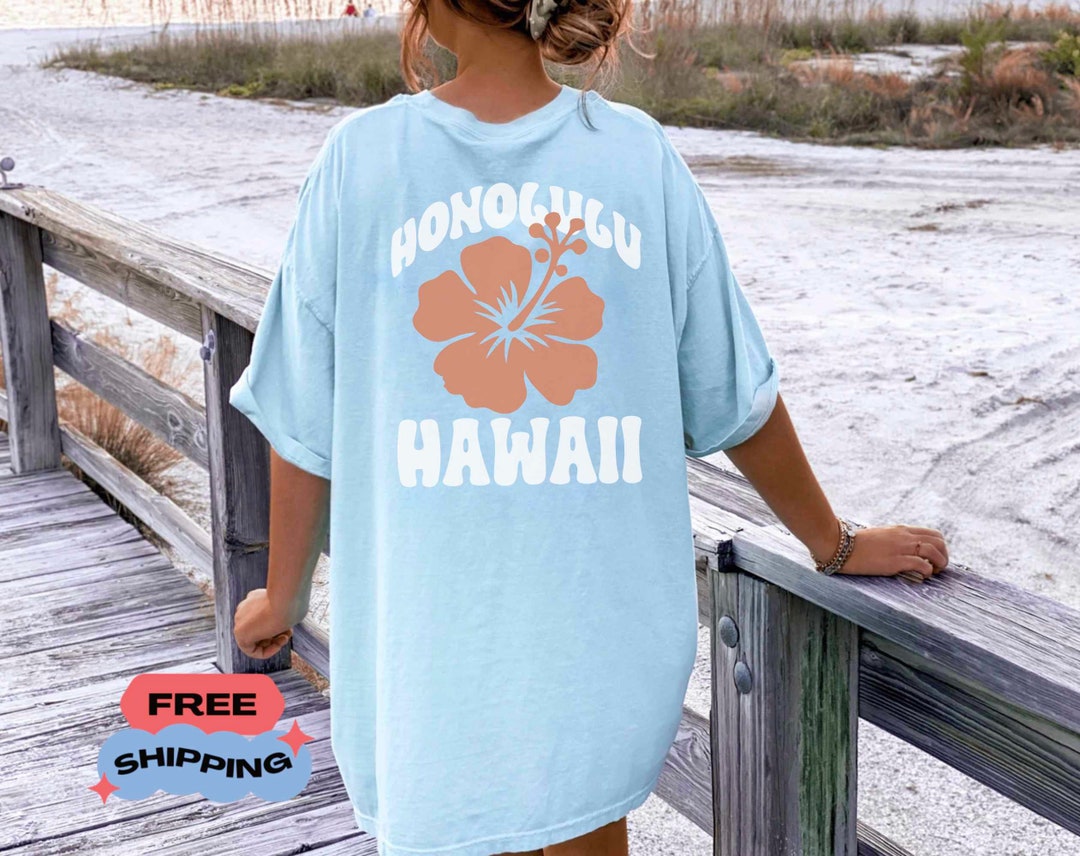 Hibiscus Flower Shirt Hawaii Honolulu Shirt Summer Vacation Beach ...