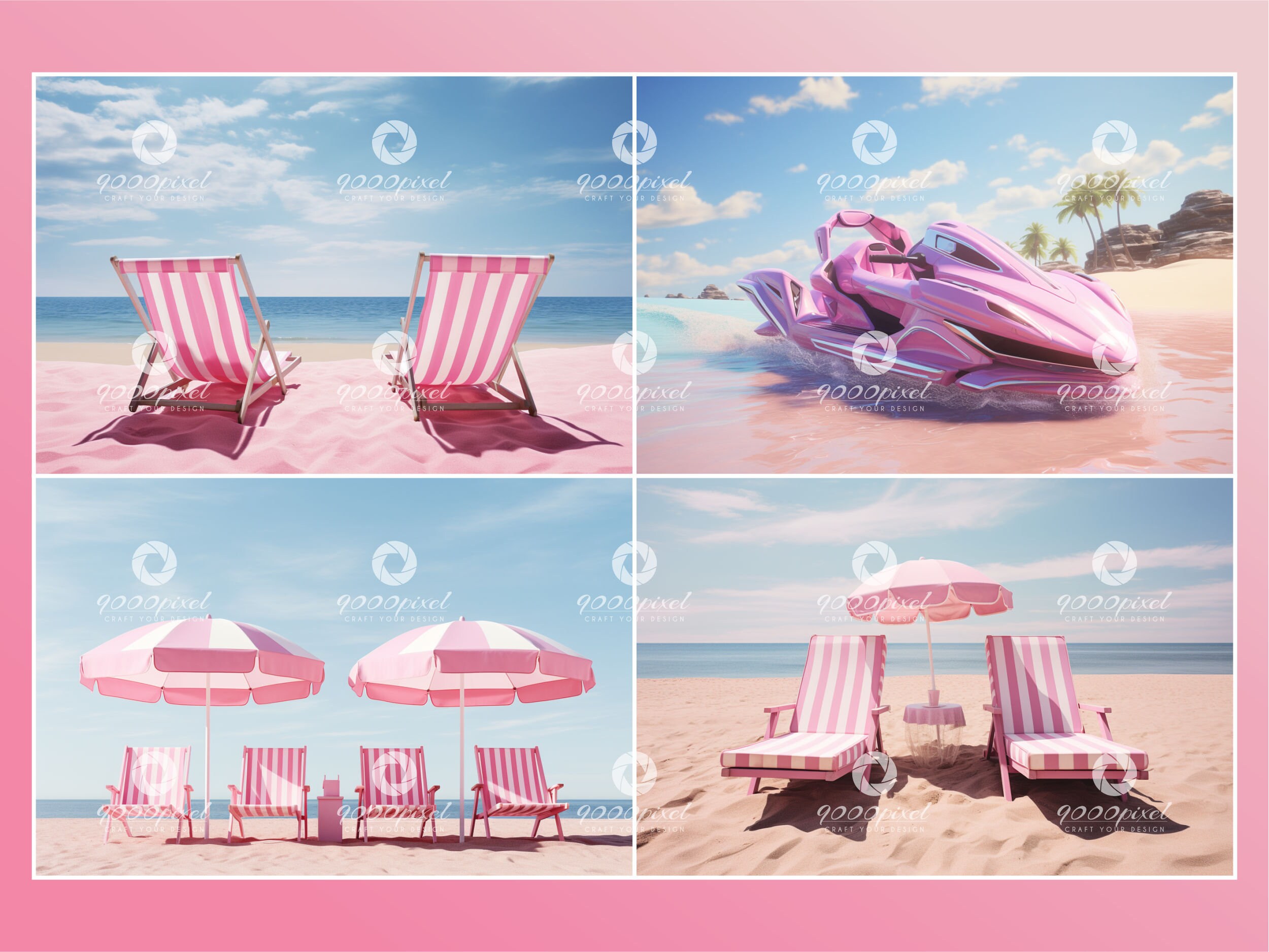 30 Photo Backdrop Set, Barbie on Vacation Backgrounds - Etsy