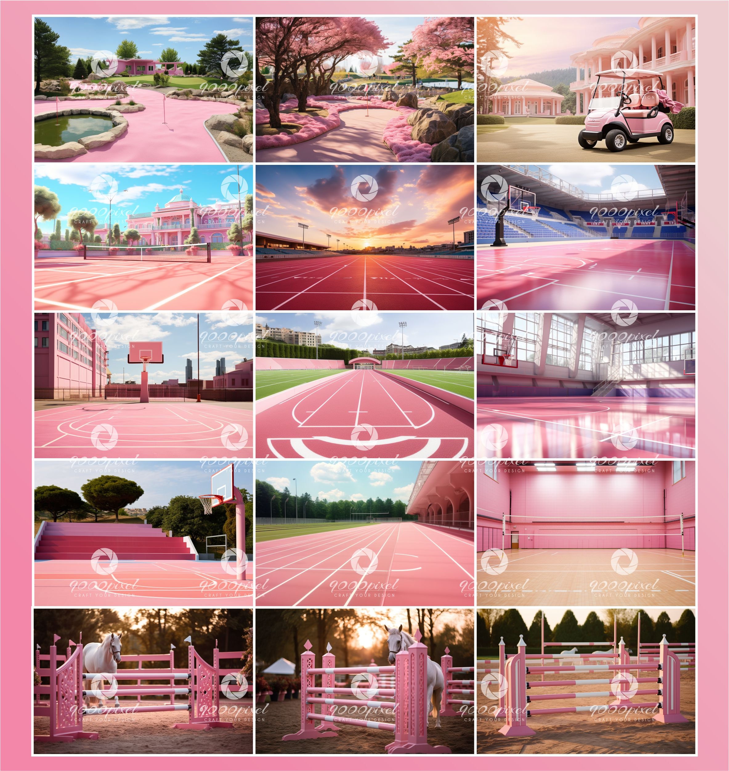 90 Photo Backdrop Set, Barbie Scenario Backgrounds Mega Bundle - Etsy