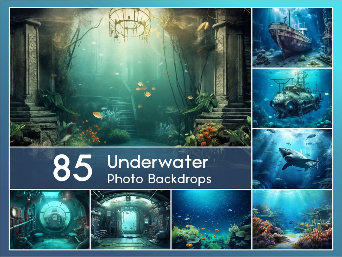 85 Underwater Photo Backdrops Set in a Fantastic Underwater World - Etsy