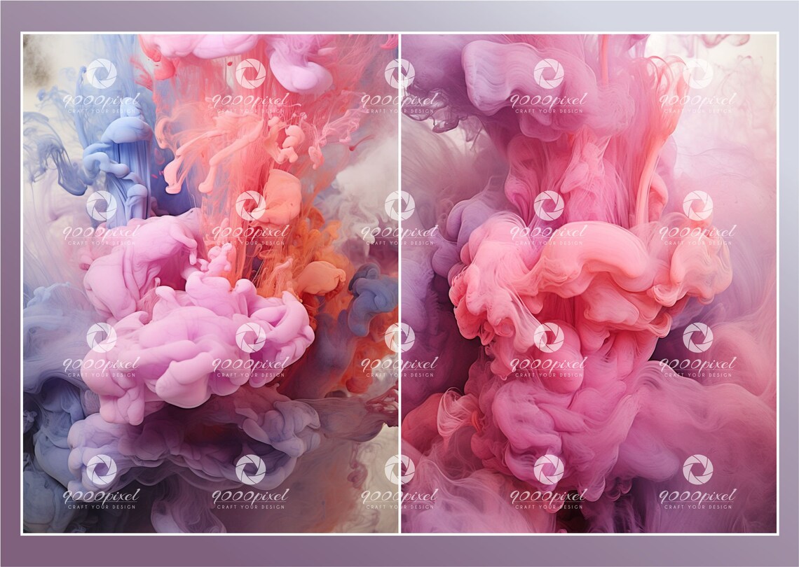 26 Photo Backdrop Set Colorful Smoke Fine Art Canva Studio - Etsy