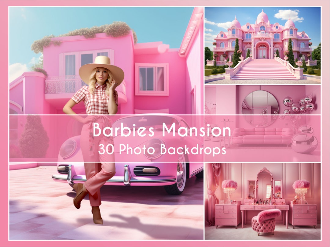 30 Photo Backdrop Set, Barbies Mansion Dreamhouse Backgrounds - Etsy