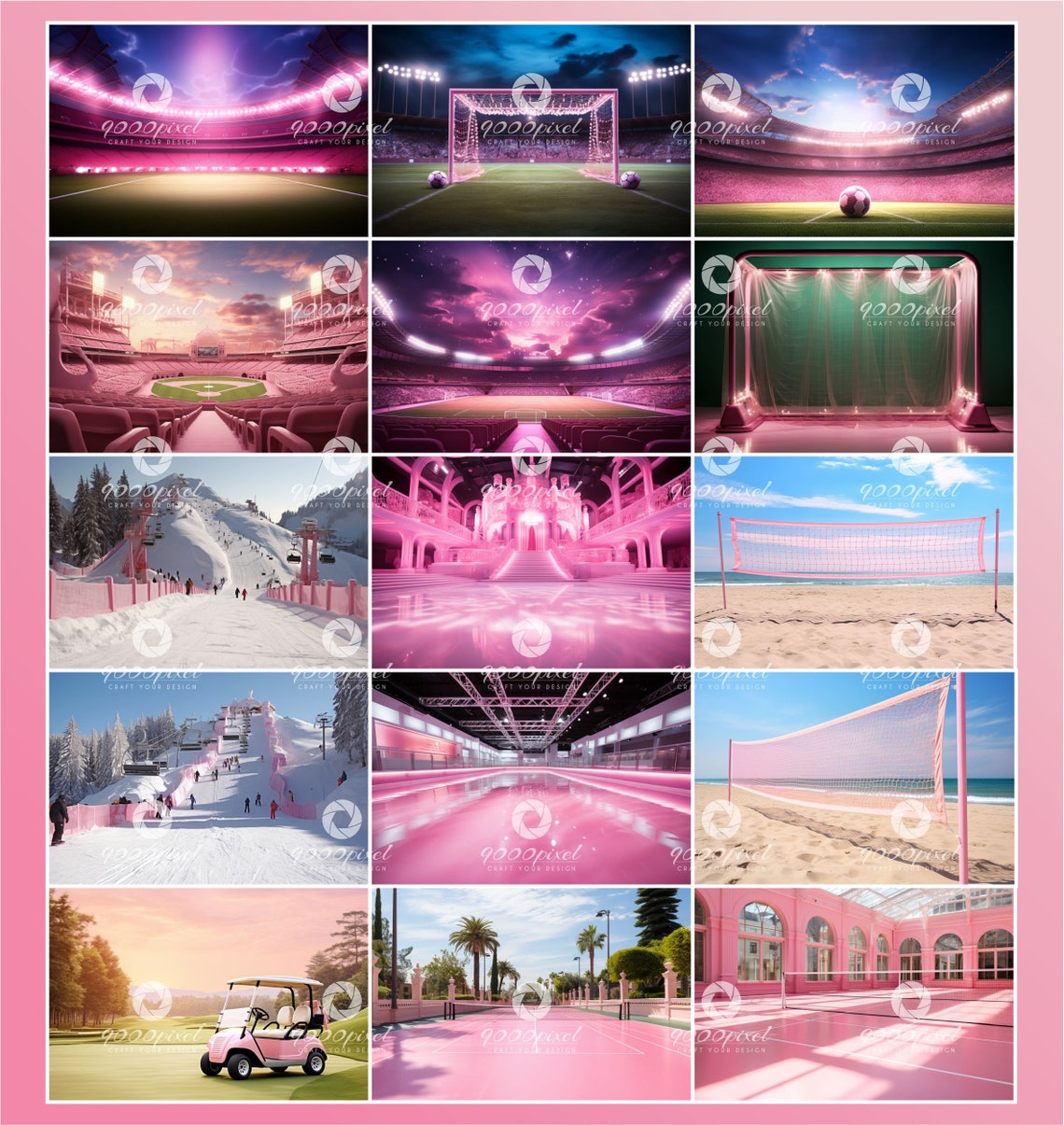 90 Photo Backdrop Set, Barbie Scenario Backgrounds Mega Bundle - Etsy