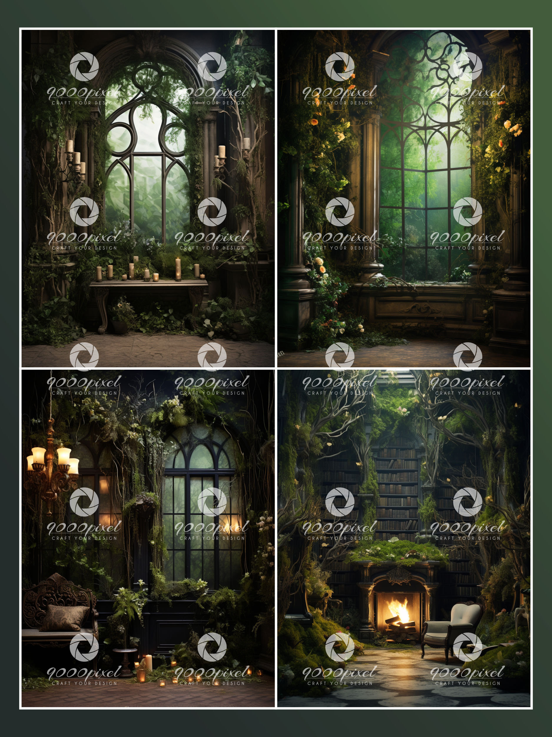 30 Photo Backdrop Set, Witch Place Backkgrounds, Helloween Pictures - Etsy