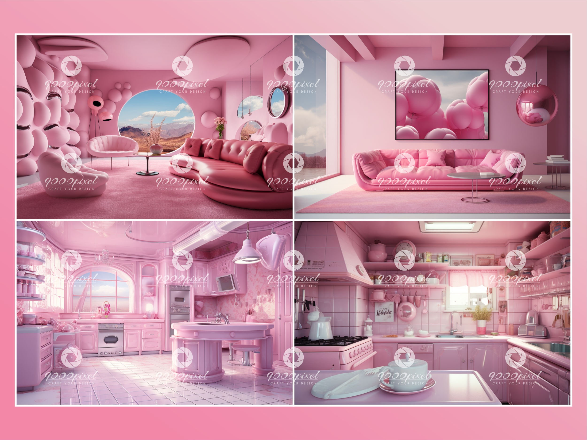 30 Photo Backdrop Set, Barbies Mansion Dreamhouse Backgrounds - Etsy