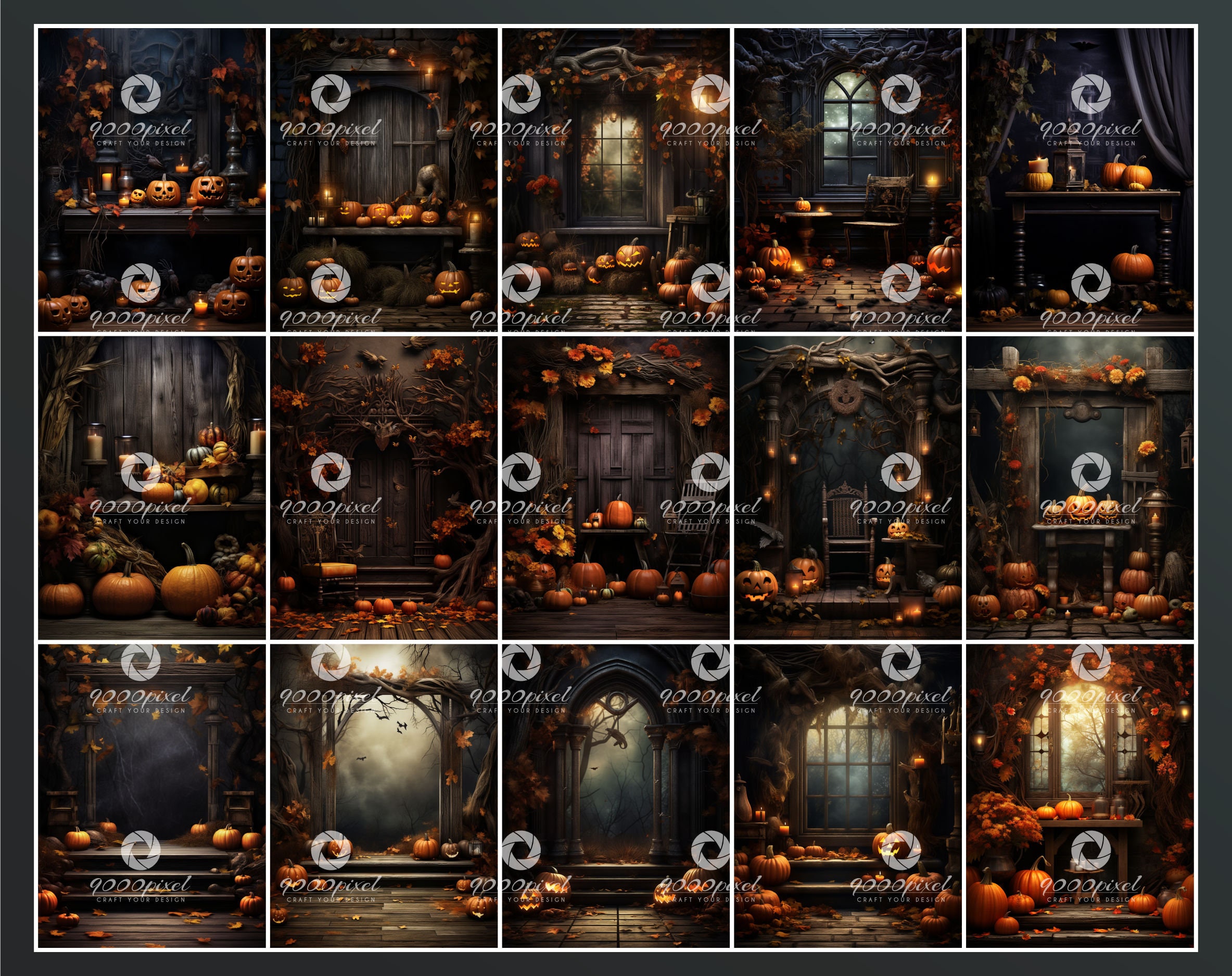 78 Photo Backdrop Set, Horror Halloween Backgrounds Mega Bundle - Etsy