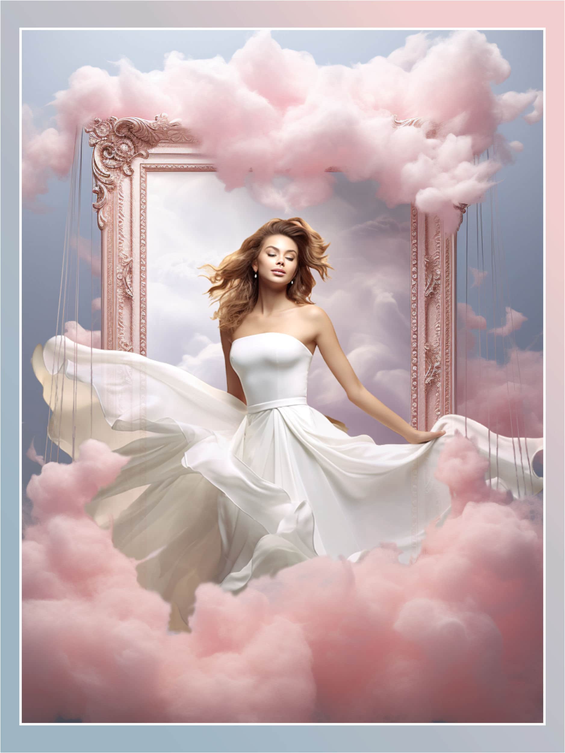 20 Photo Backdrop Set, Frame of Clouds Digital Background Fine Art ...