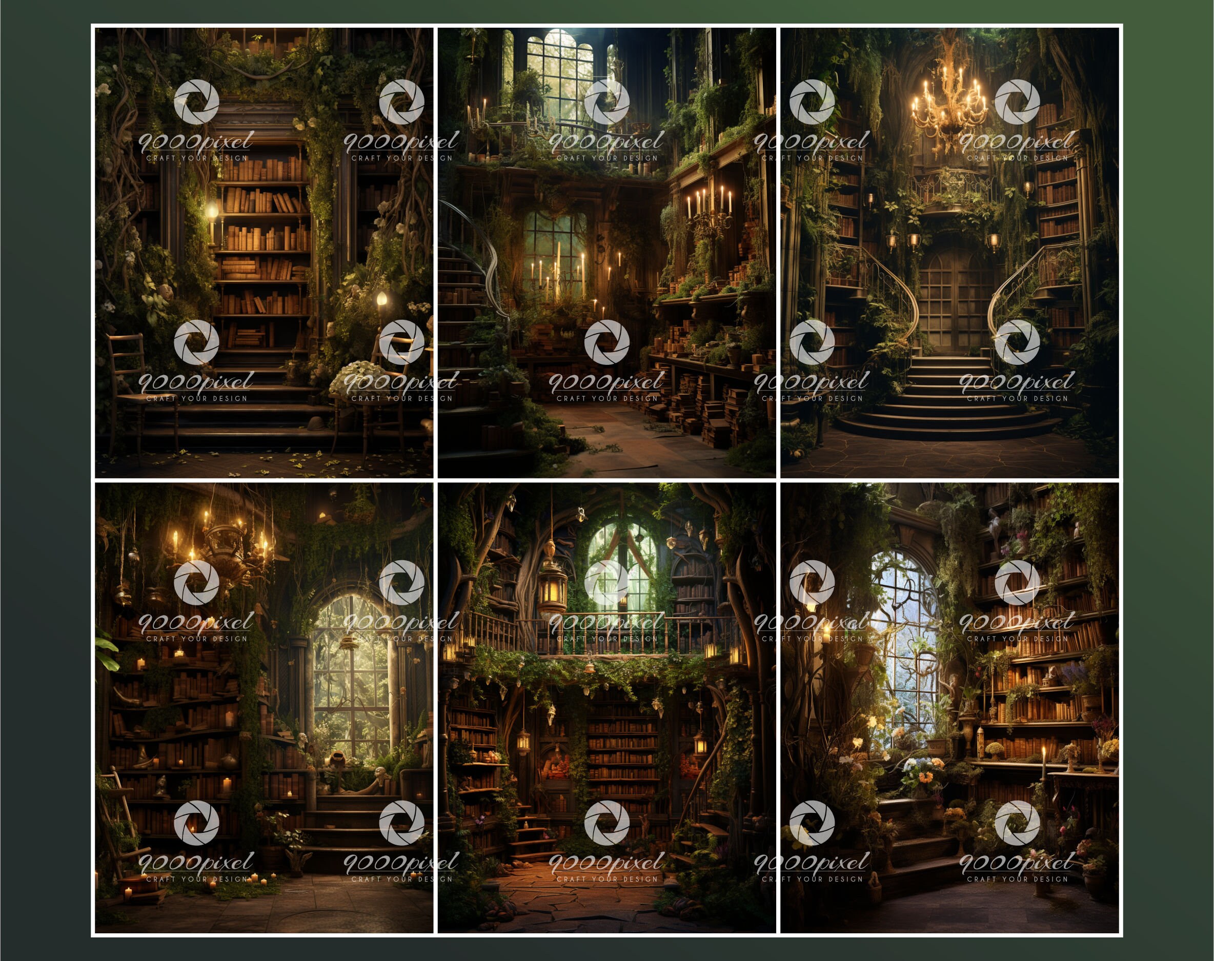 30 Photo Backdrop Set, Witch Place Backkgrounds, Helloween Pictures - Etsy