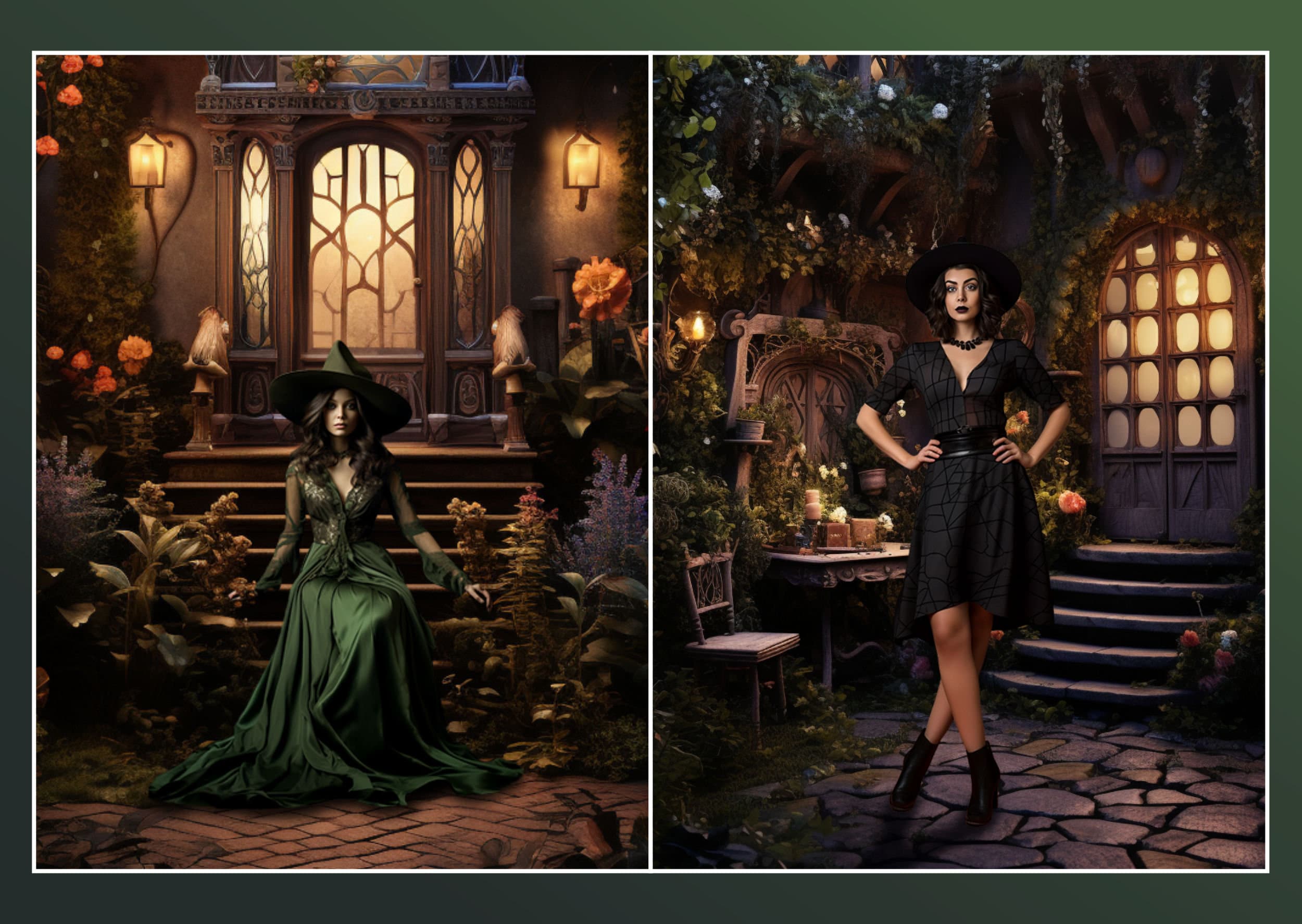 30 Photo Backdrop Set, Witch Place Backkgrounds, Helloween Pictures - Etsy