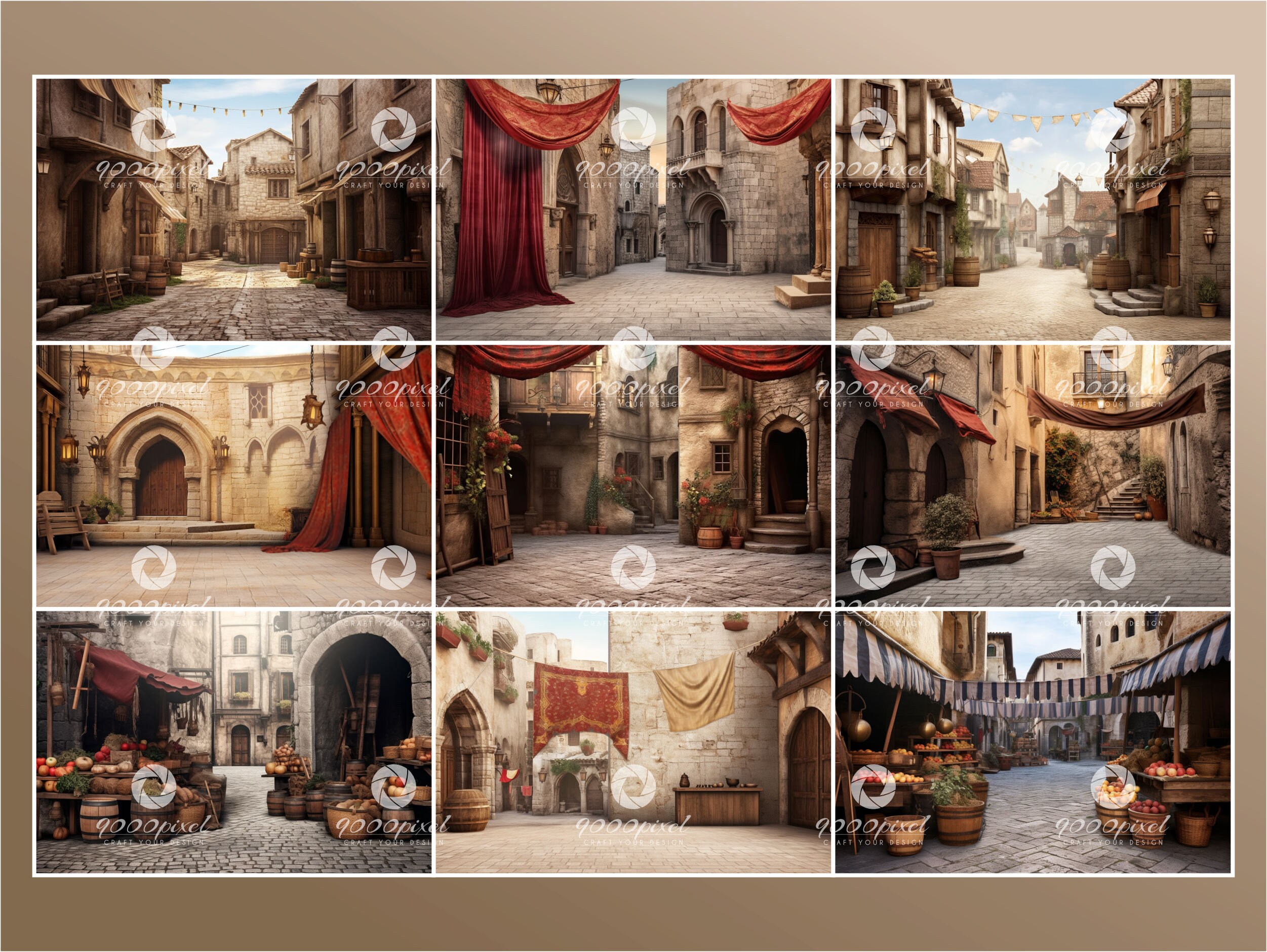 80 Digita Backdrops, Medieval Digital Art Photo Backdrops Set - Etsy