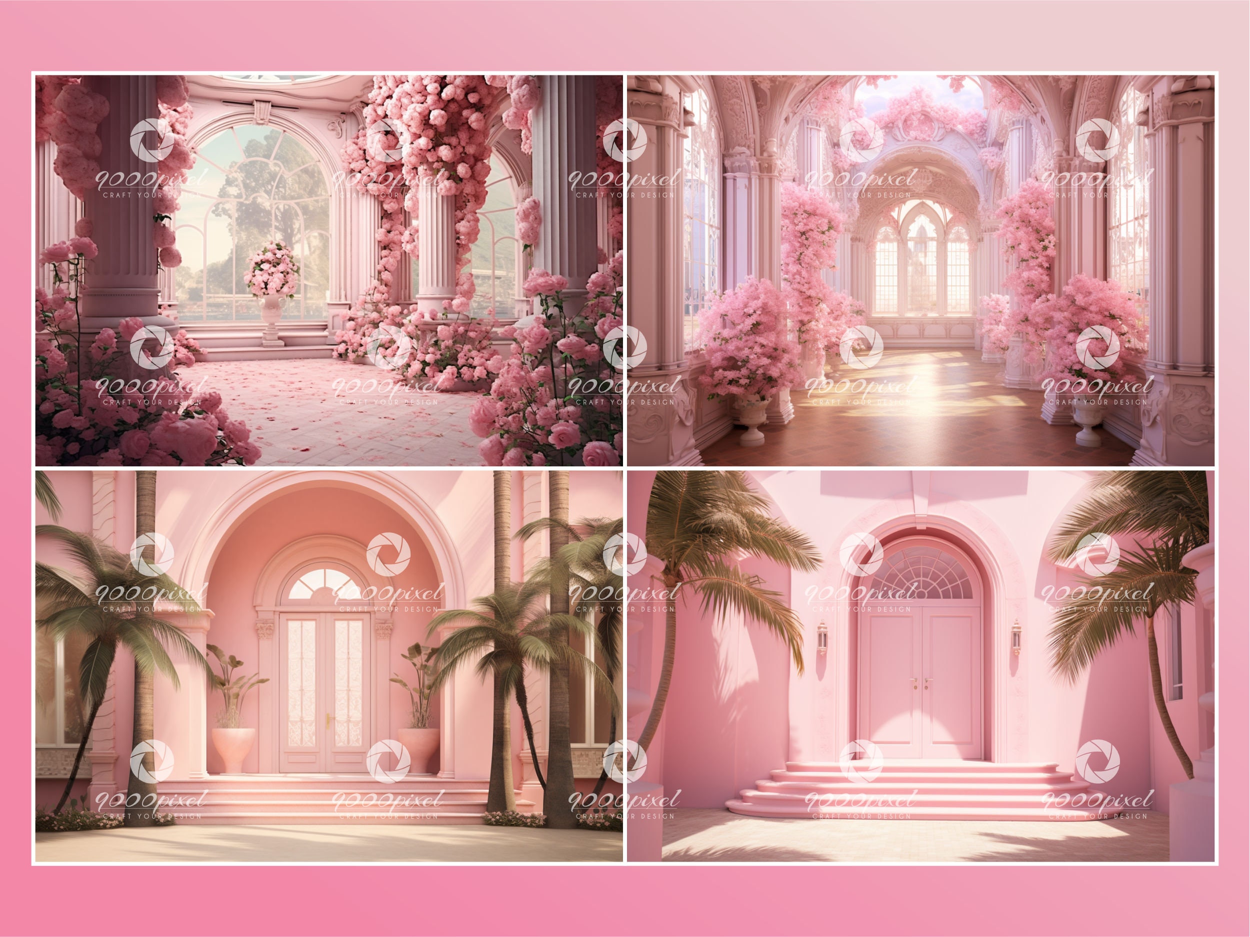 30 Photo Backdrop Set, Barbies Mansion Dreamhouse Backgrounds - Etsy