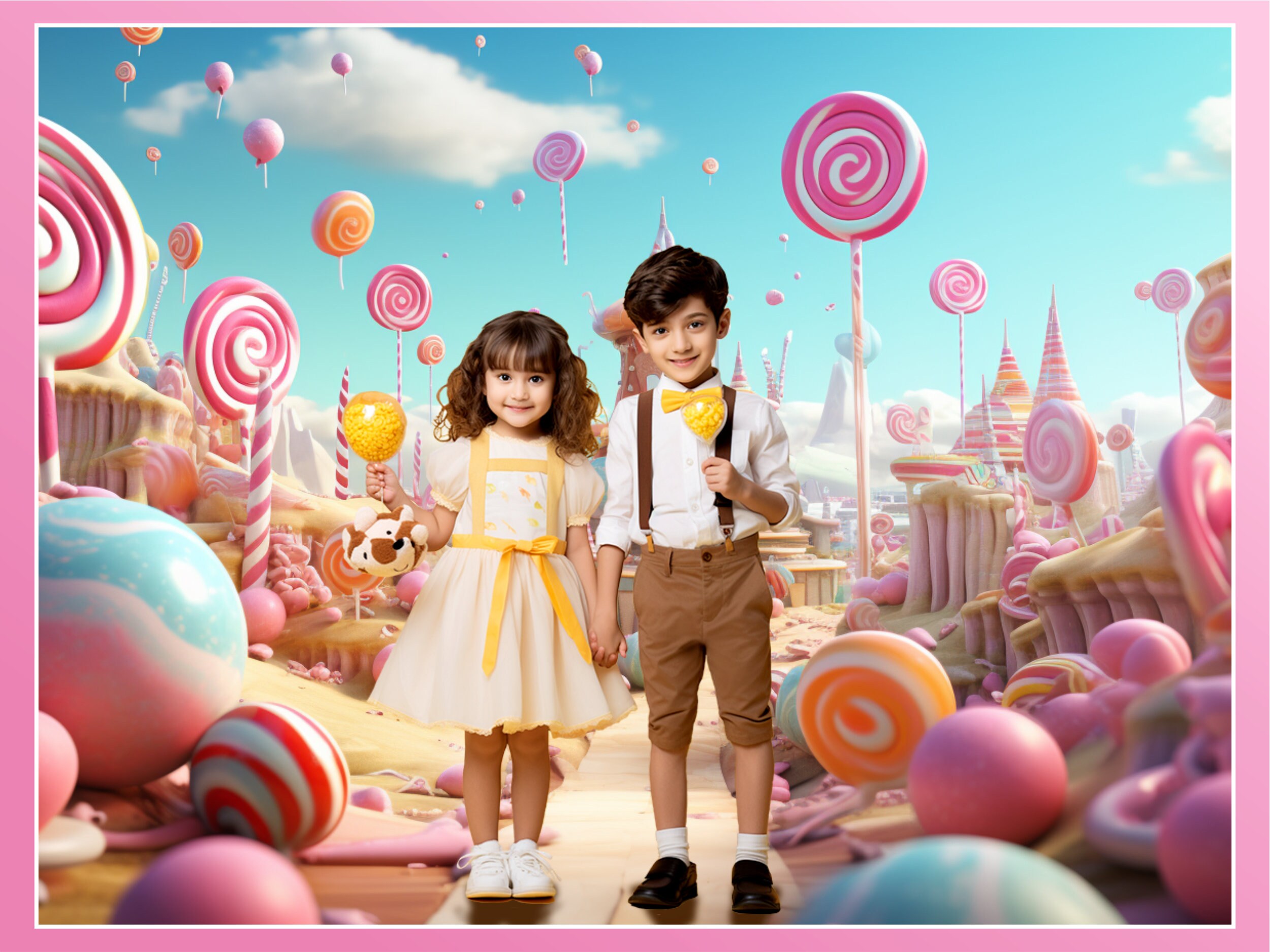 48 Photo Backdrops Set, Candyland, Digital Backgrounds Studio - Etsy