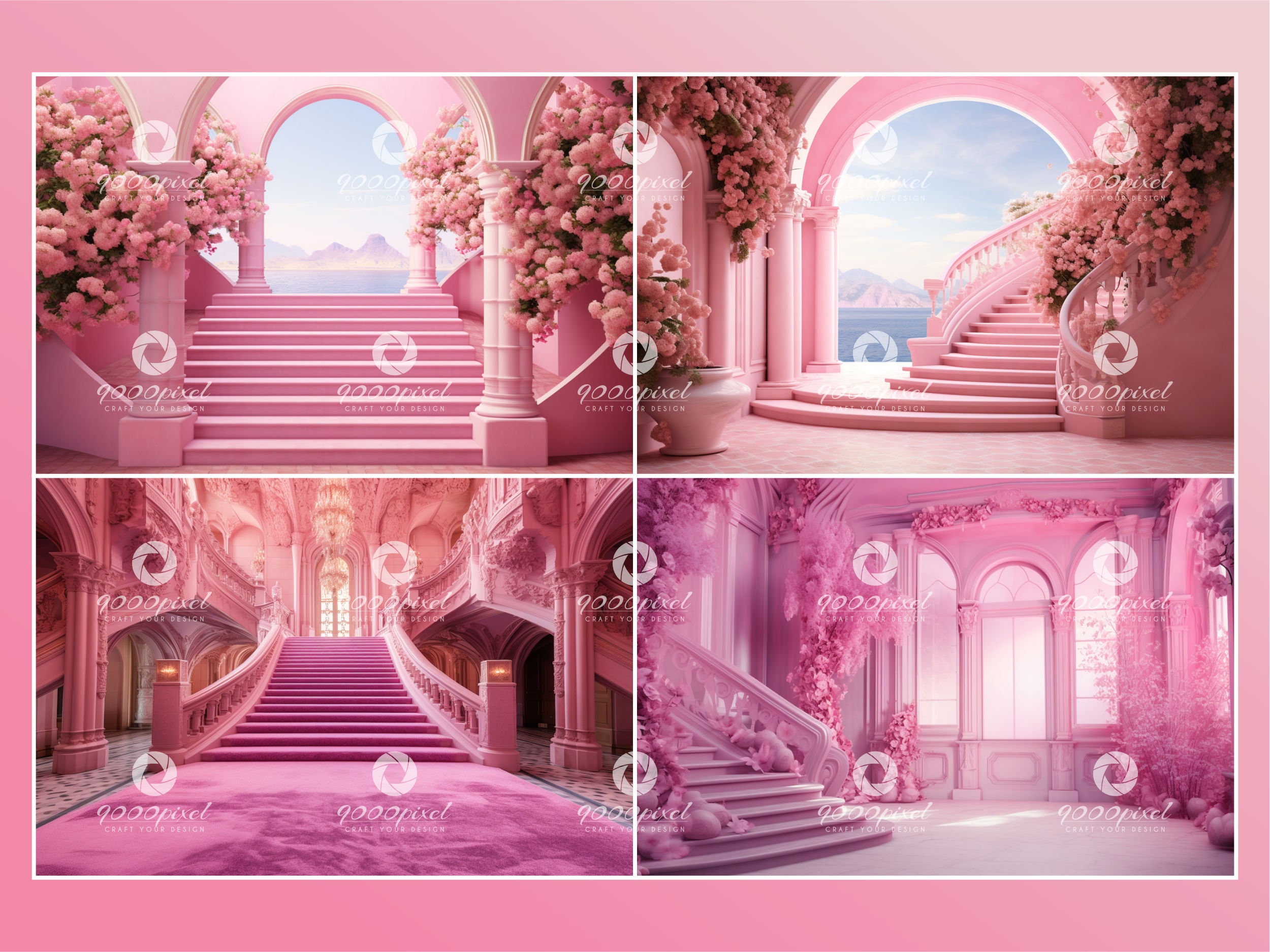 30 Photo Backdrop Set, Barbies Mansion Dreamhouse Backgrounds - Etsy