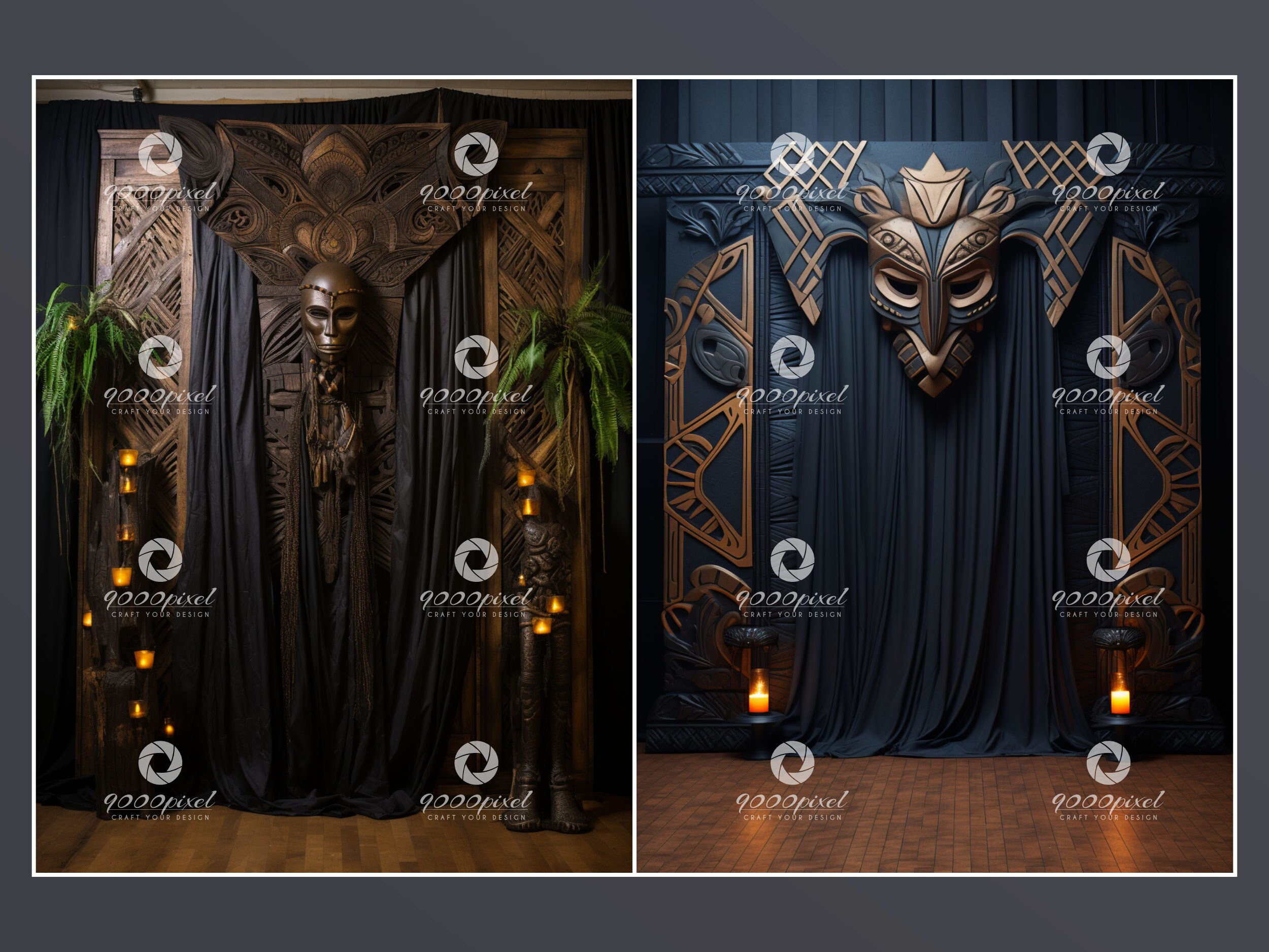 22 Photo Backdrops, Gothic Masks Digital Art Photo Background Set - Etsy