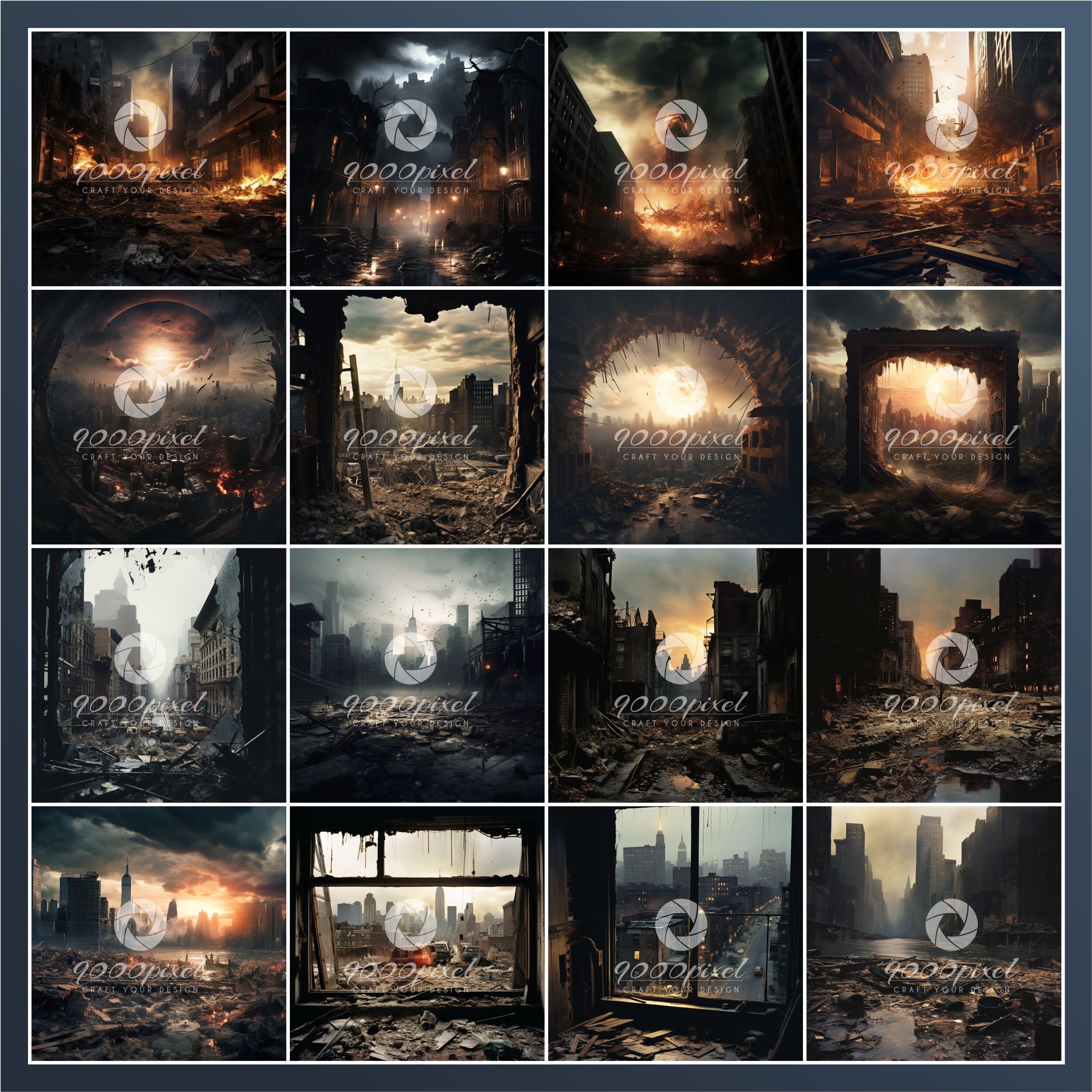 88 Photo Backdrops Set, Superheros Scenario, Digital Backgrounds Studio ...