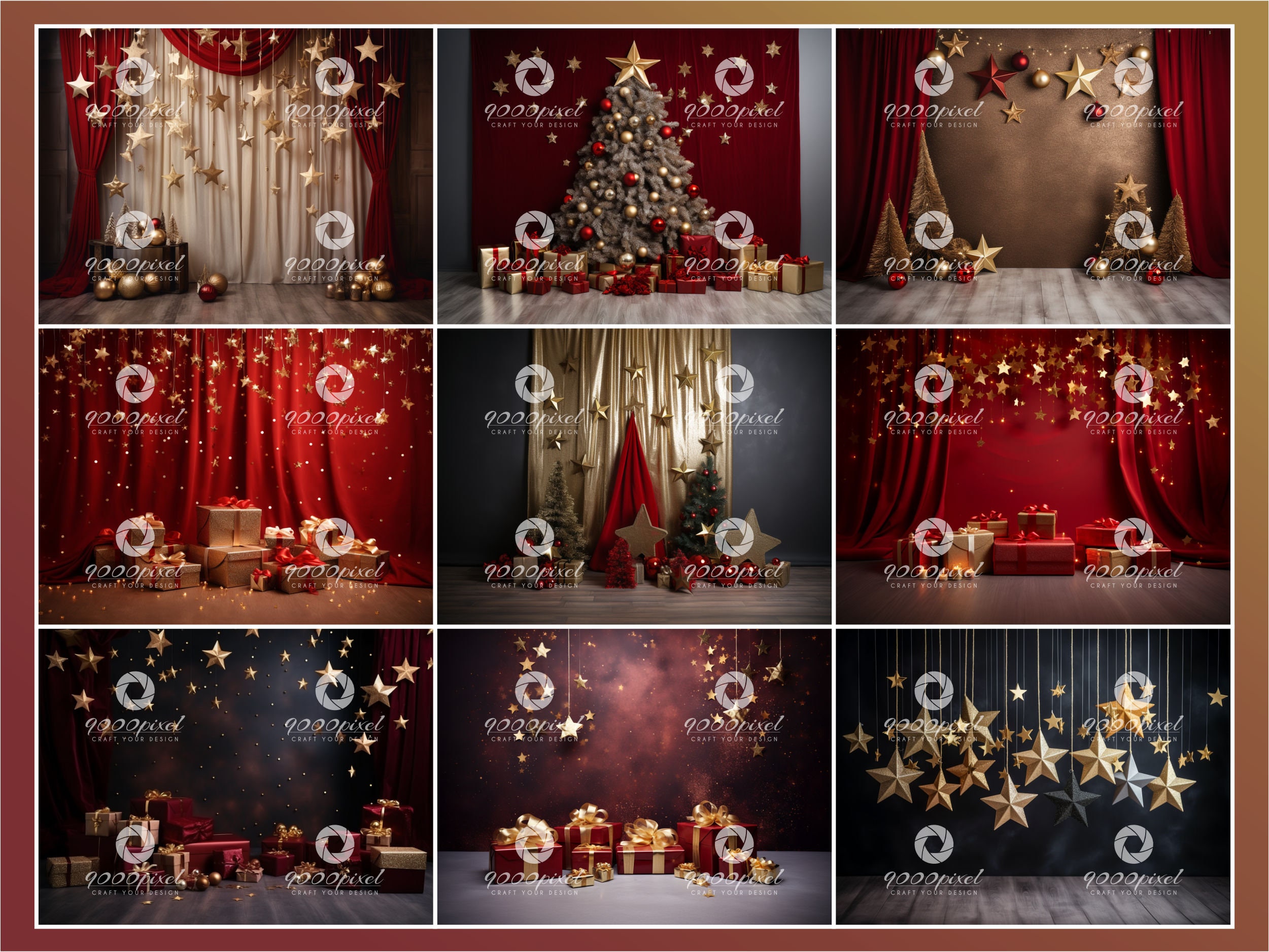 59 Fotokulissen Set, Christmas Backdrops, Digitale Hintergründe Fine ...