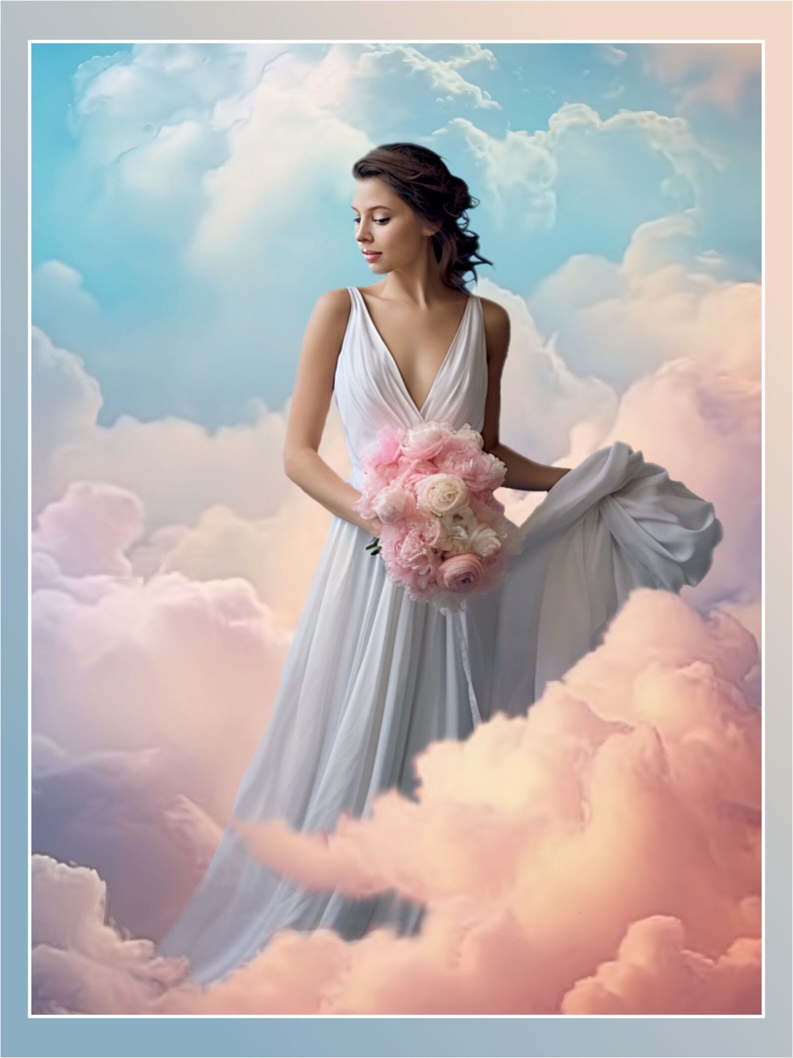 20 Photo Backdrop Set, Realistic Clouds Digital Background Fine Art ...