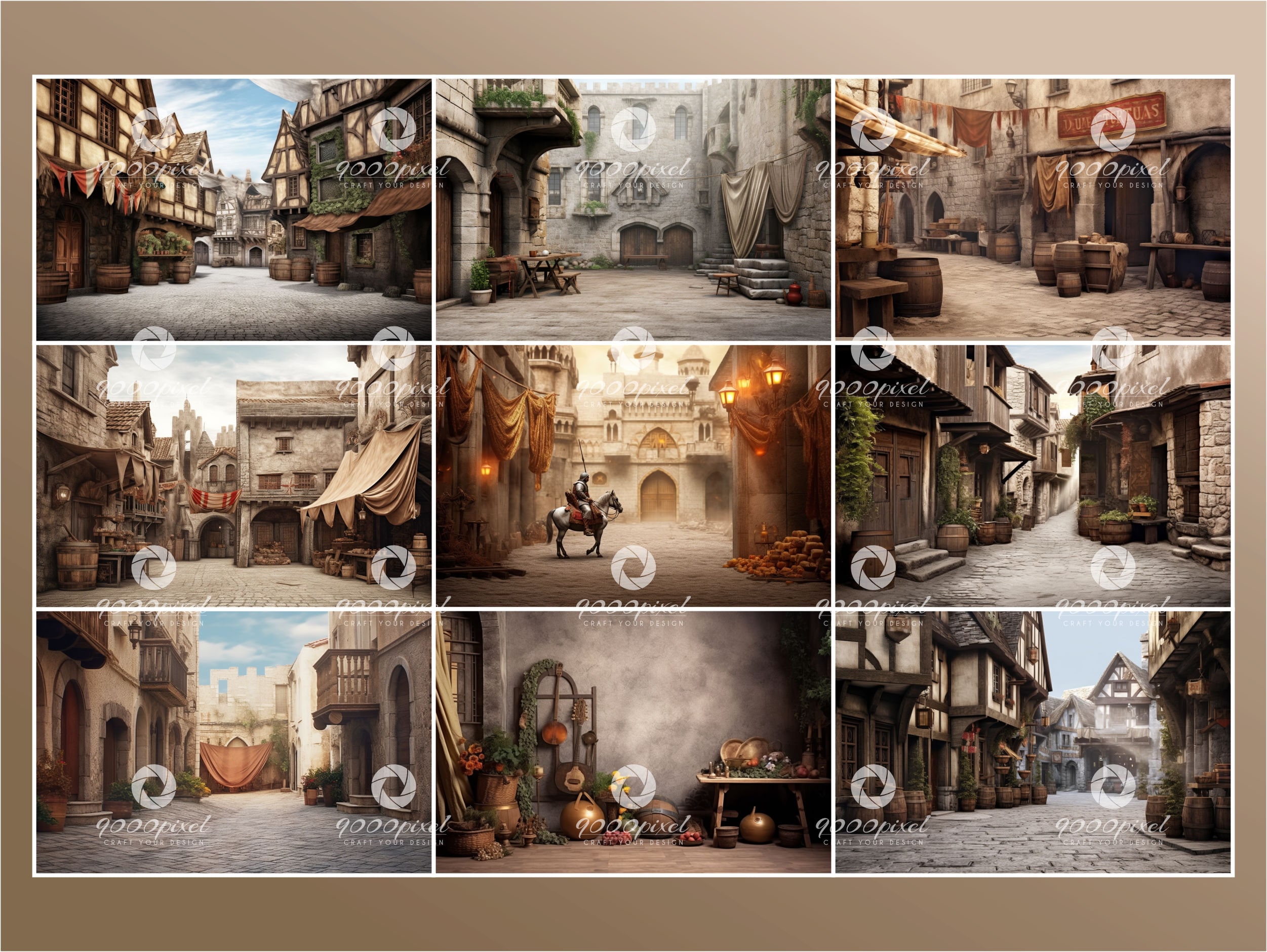 80 Digita Backdrops, Medieval Digital Art Photo Backdrops Set - Etsy