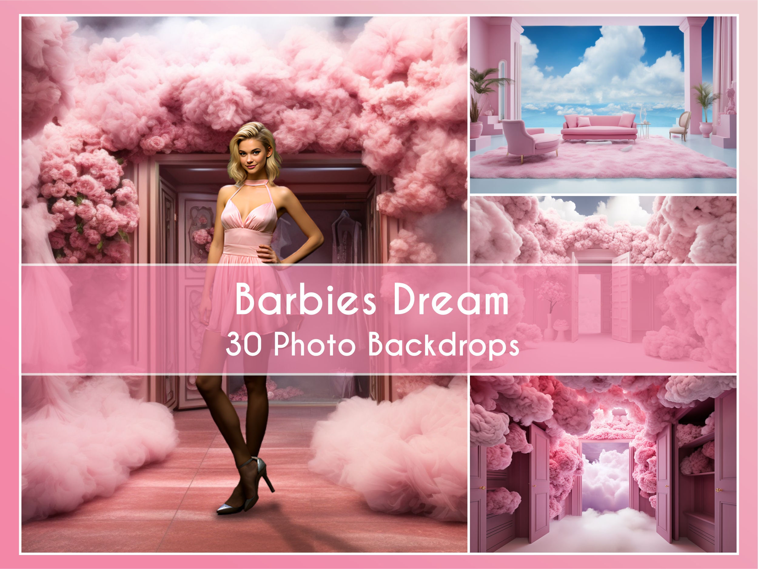 30 Photo Backdrop Set, Barbies Dream World Backgrounds - Etsy