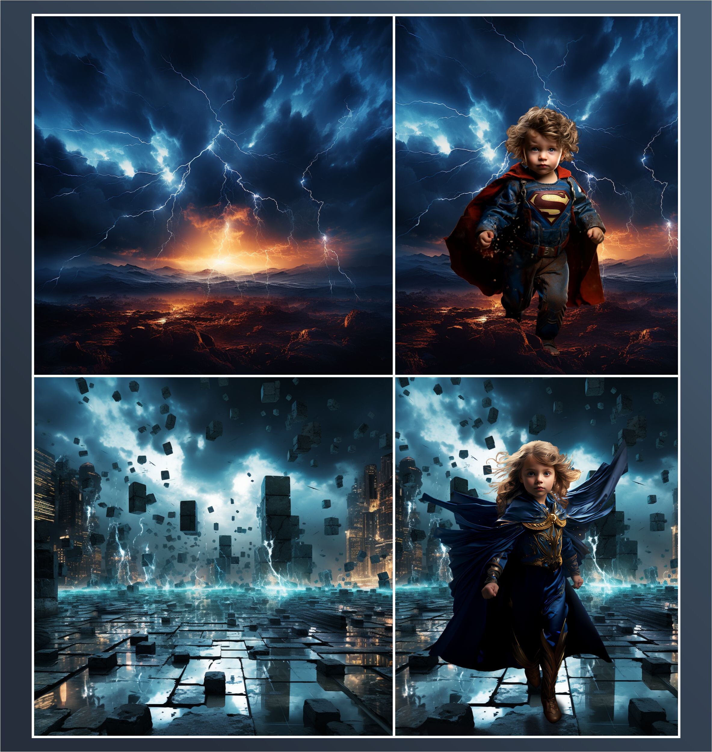 88 Photo Backdrops Set, Superheros Scenario, Digital Backgrounds Studio ...