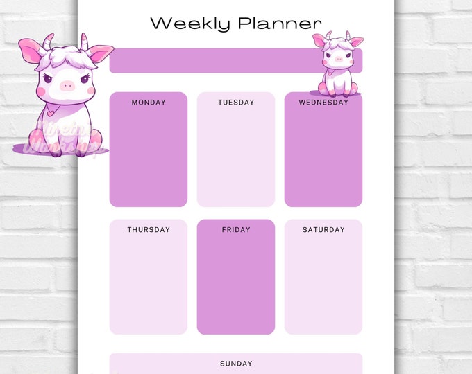 2024 DIGITAL PLANNER, Printable Organizer Bundle, Meal + Workout ...