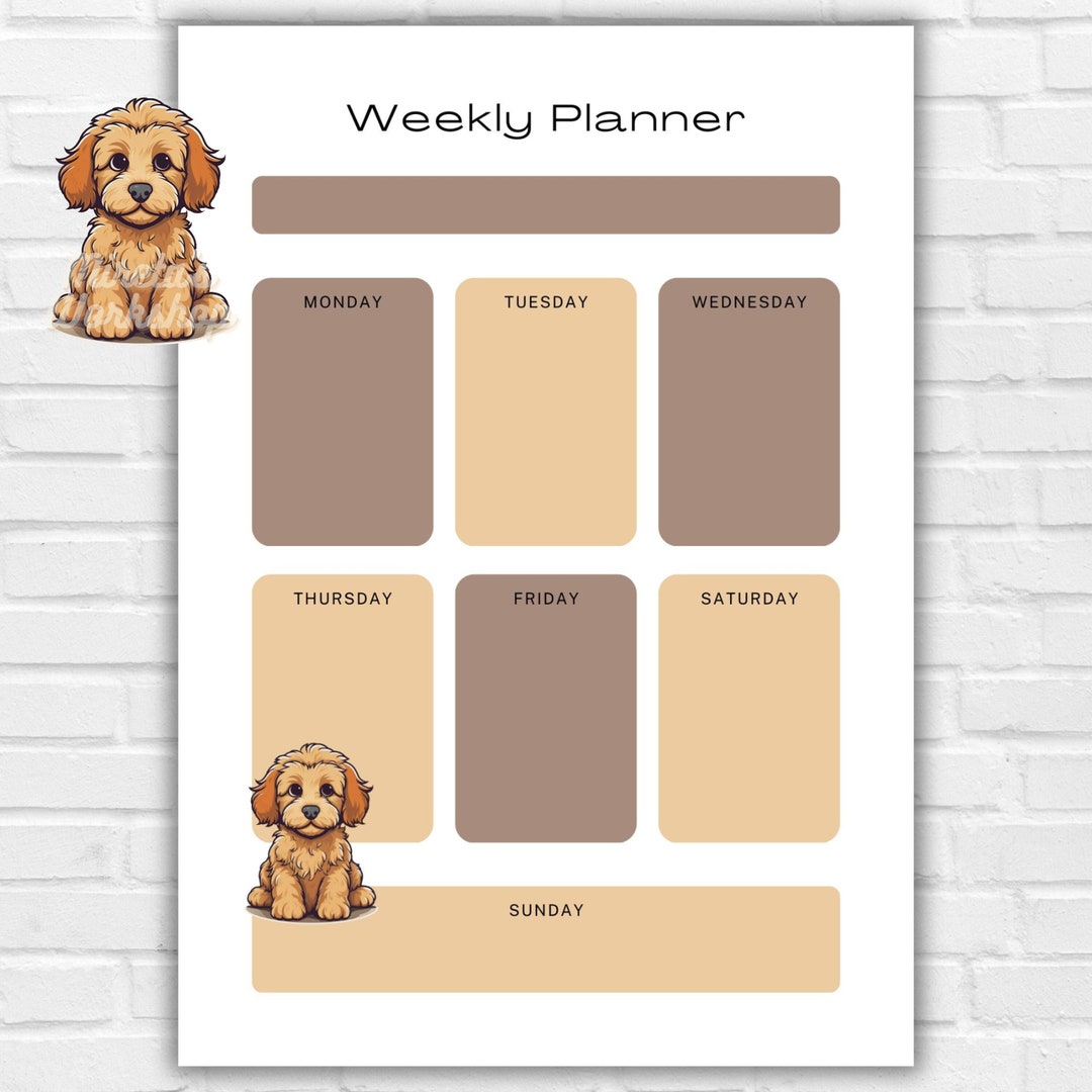 Digital Weekly Planner, Printable Weekly Planner, Little Doodle Planner ...