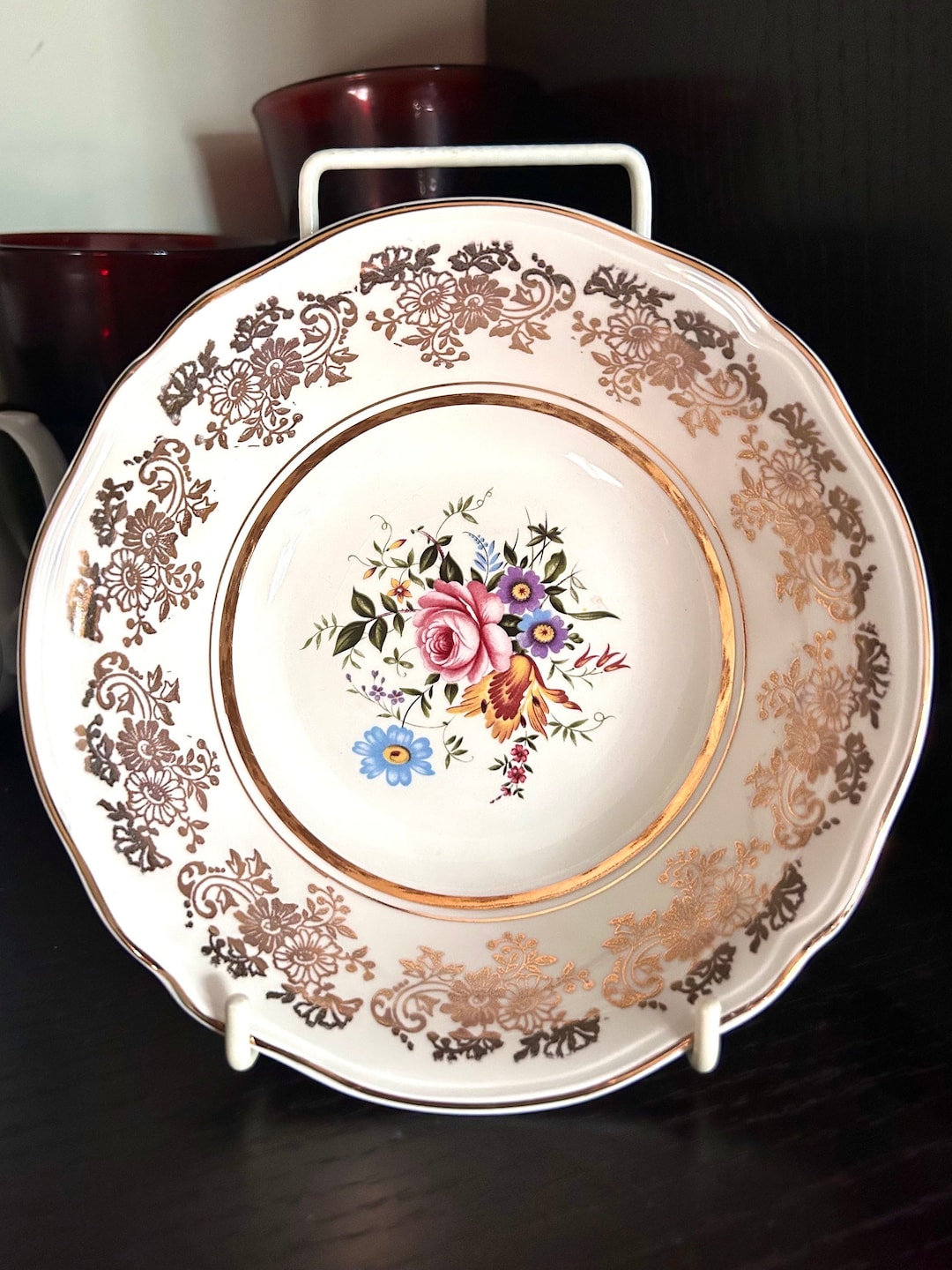 Alfred Meakin “golden Posy” 22 KT. Soup Plate - Etsy Canada