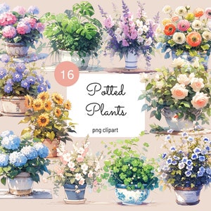16 Potted Plants Clipart Plant Pot Clip Art House Plant Floral ...