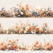 Fall Flower Border Clipart Autumn Floral Borders Clip Art - Etsy